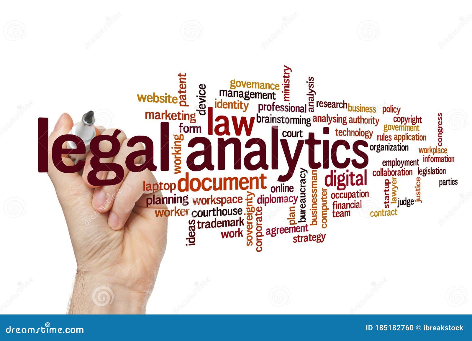 Legal Analytics Word Cloud Concept Stock Illustration - Illustration of ...