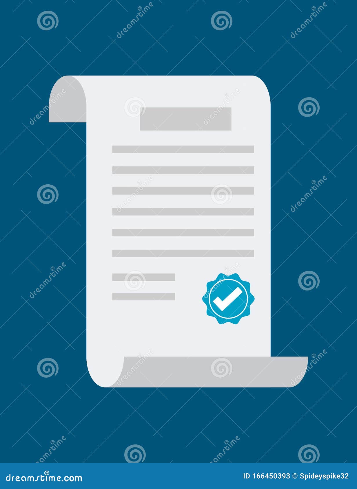 Legal Certificate Illustration. Vector Illustration Stock Vector ...