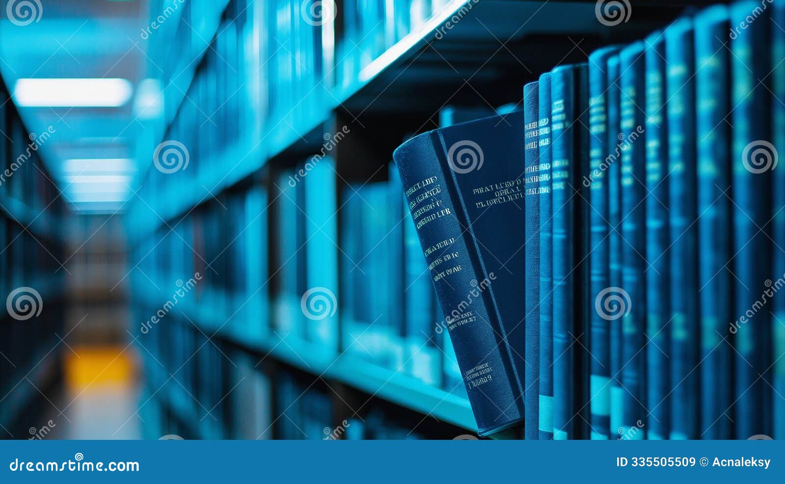 Legal Code Book on a Library Shelf, Library Lighting Stock Image ...