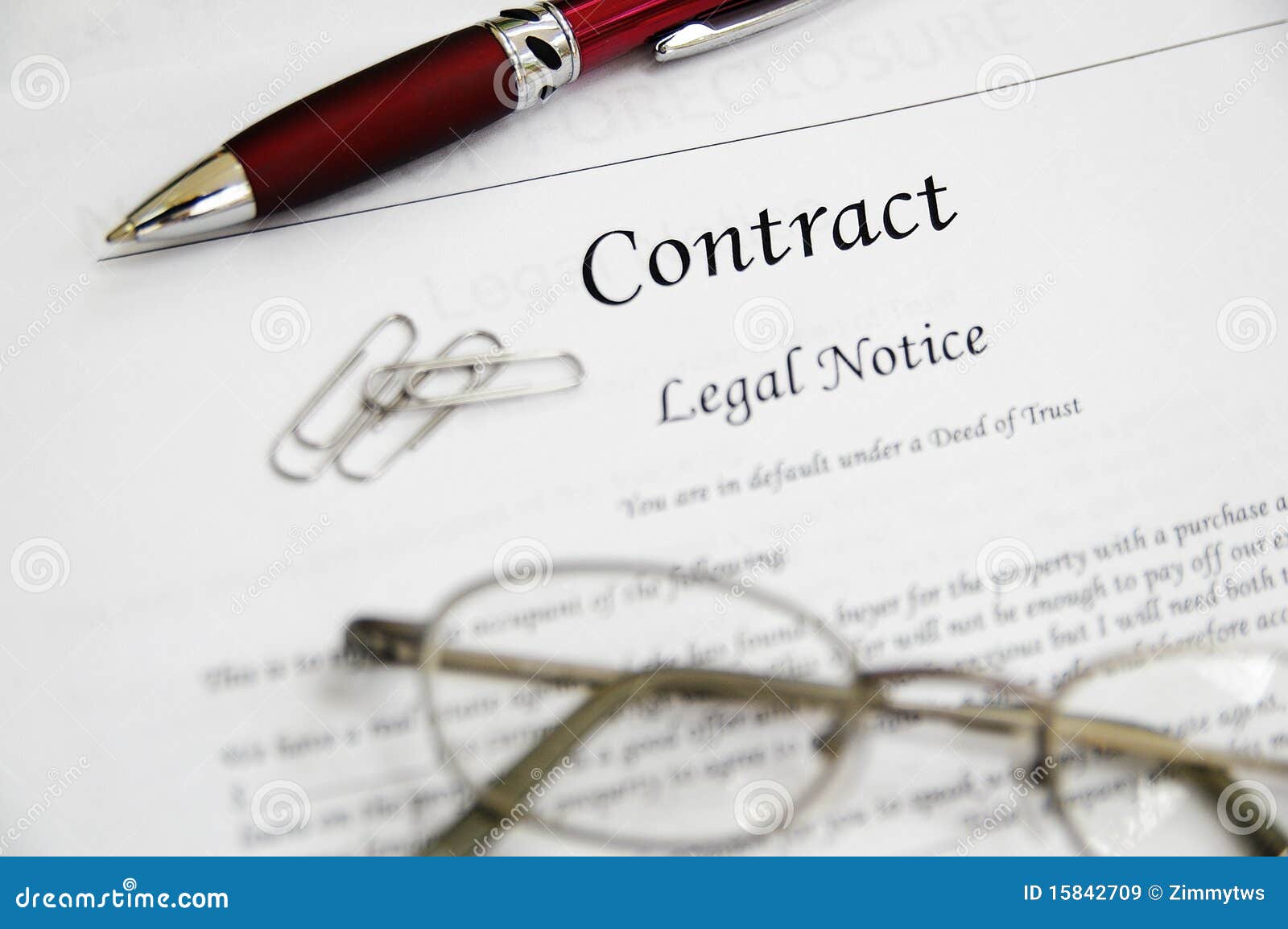 Legal contract stock image. Image of attorney, document - 15842709