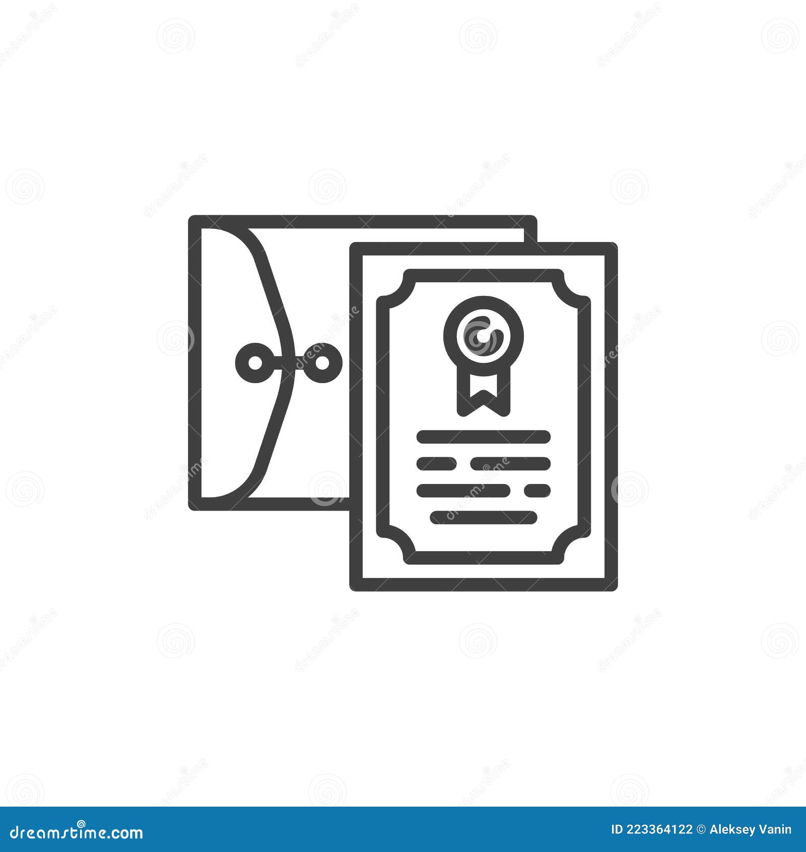 Legal Document Line Icon Stock Vector Illustration Of Line 223364122