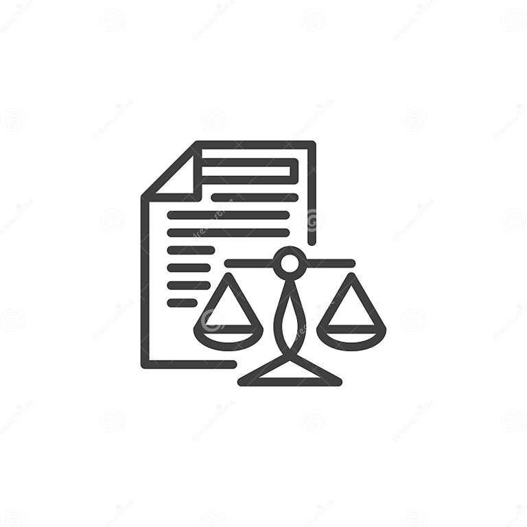 Legal Document Line Icon Stock Vector Illustration Of Clipart 306613057