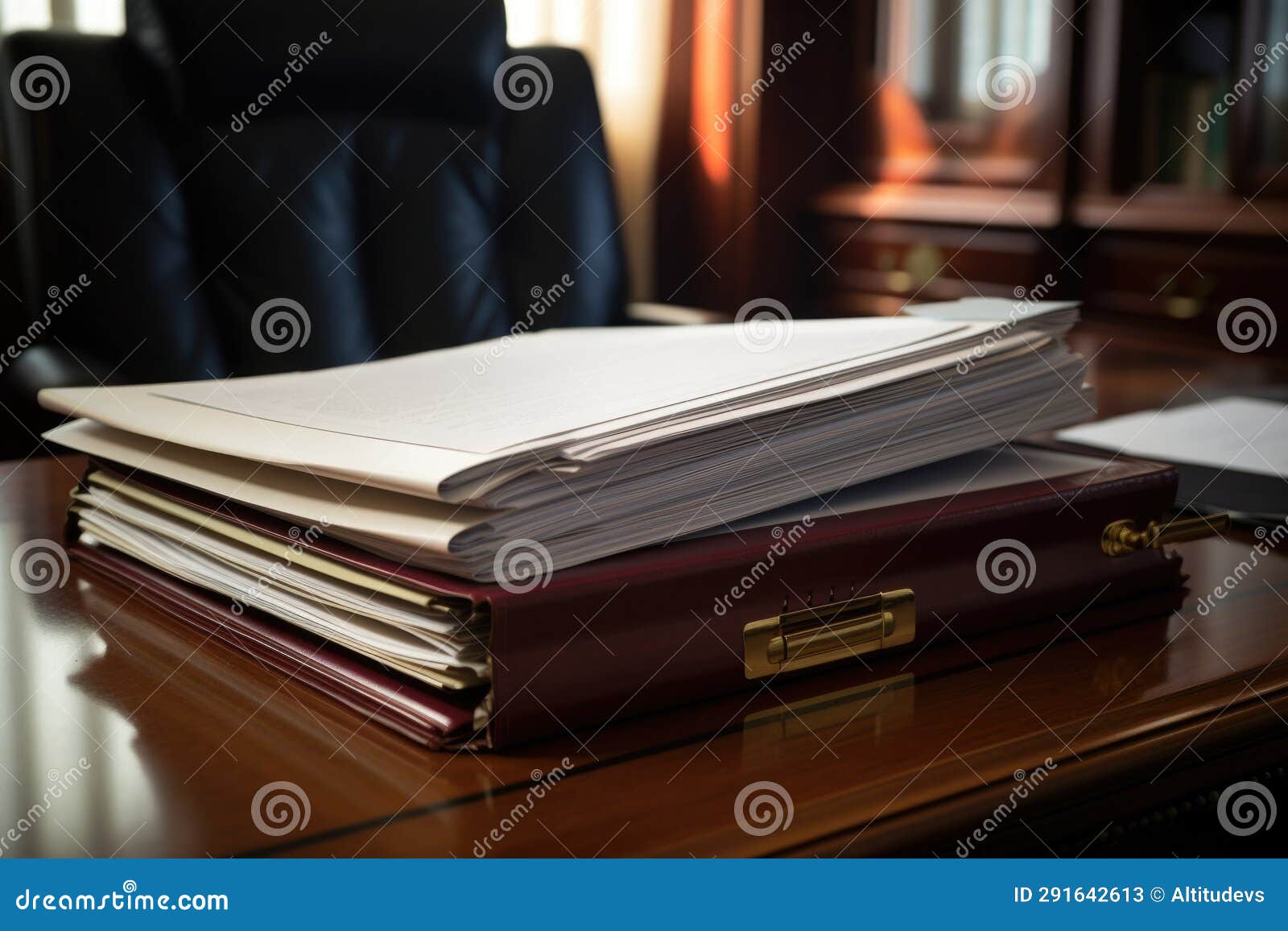 Legal Documents in a Folder on a Law Office Desk Stock Image - Image of ...