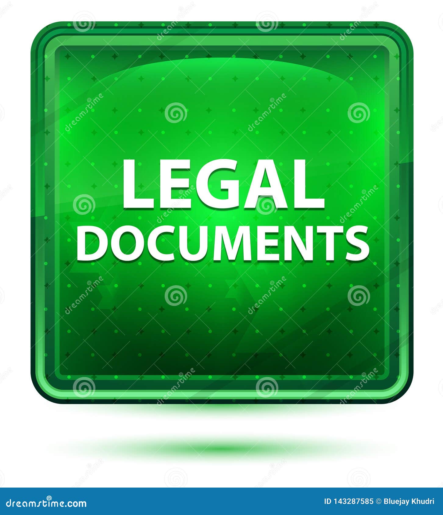 Legal Documents Neon Light Green Square Button Stock Illustration ...