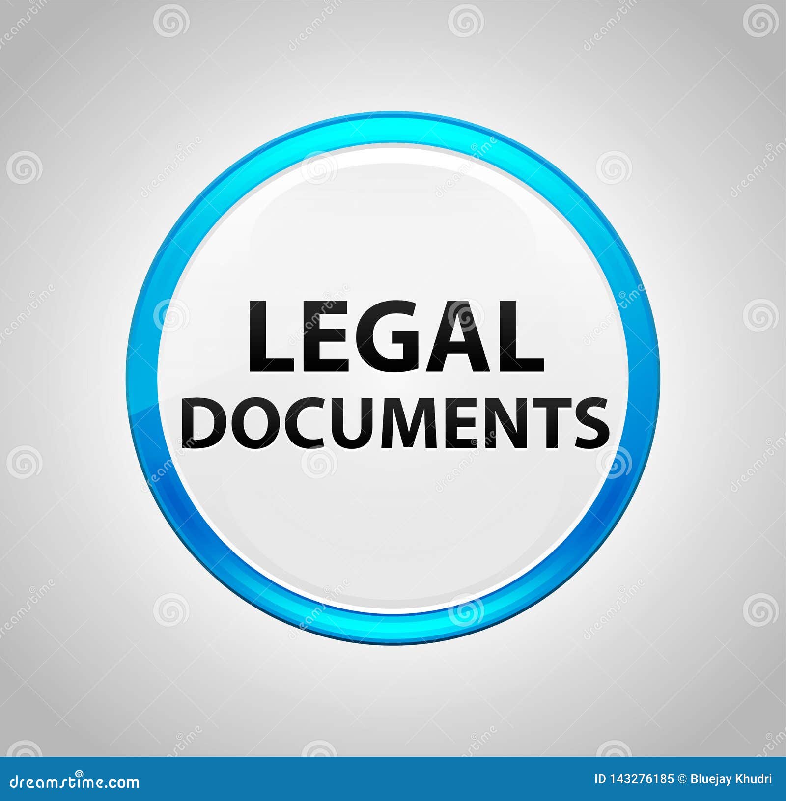 Legal Documents Round Blue Push Button Stock Illustration ...