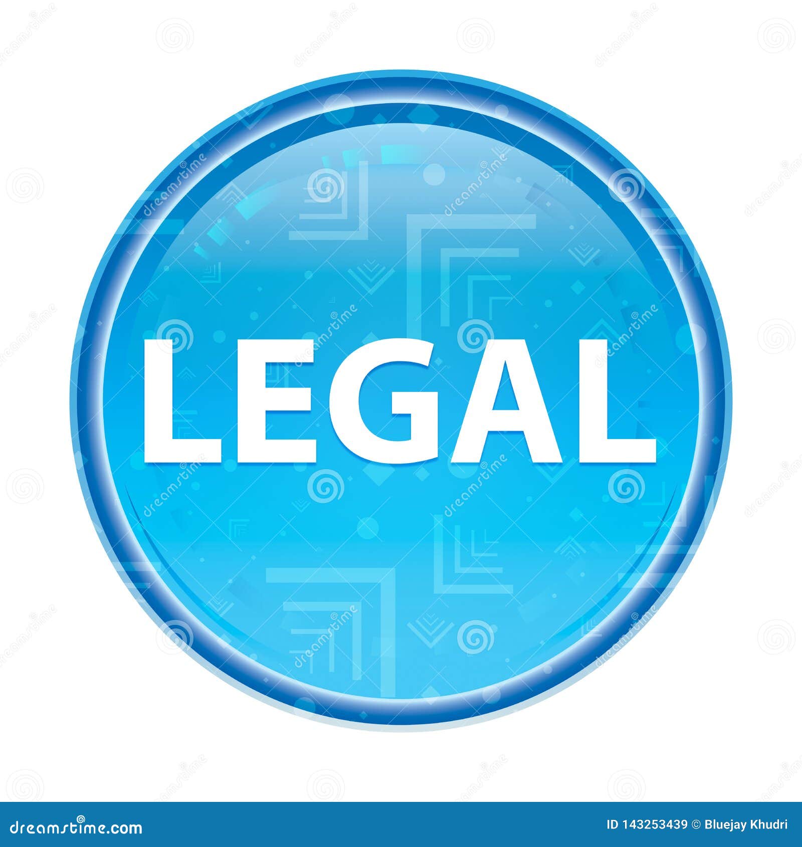 Legal Floral Blue Round Button Stock Illustration - Illustration of ...