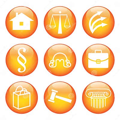 Legal Icon Set stock vector. Illustration of authority - 13414218