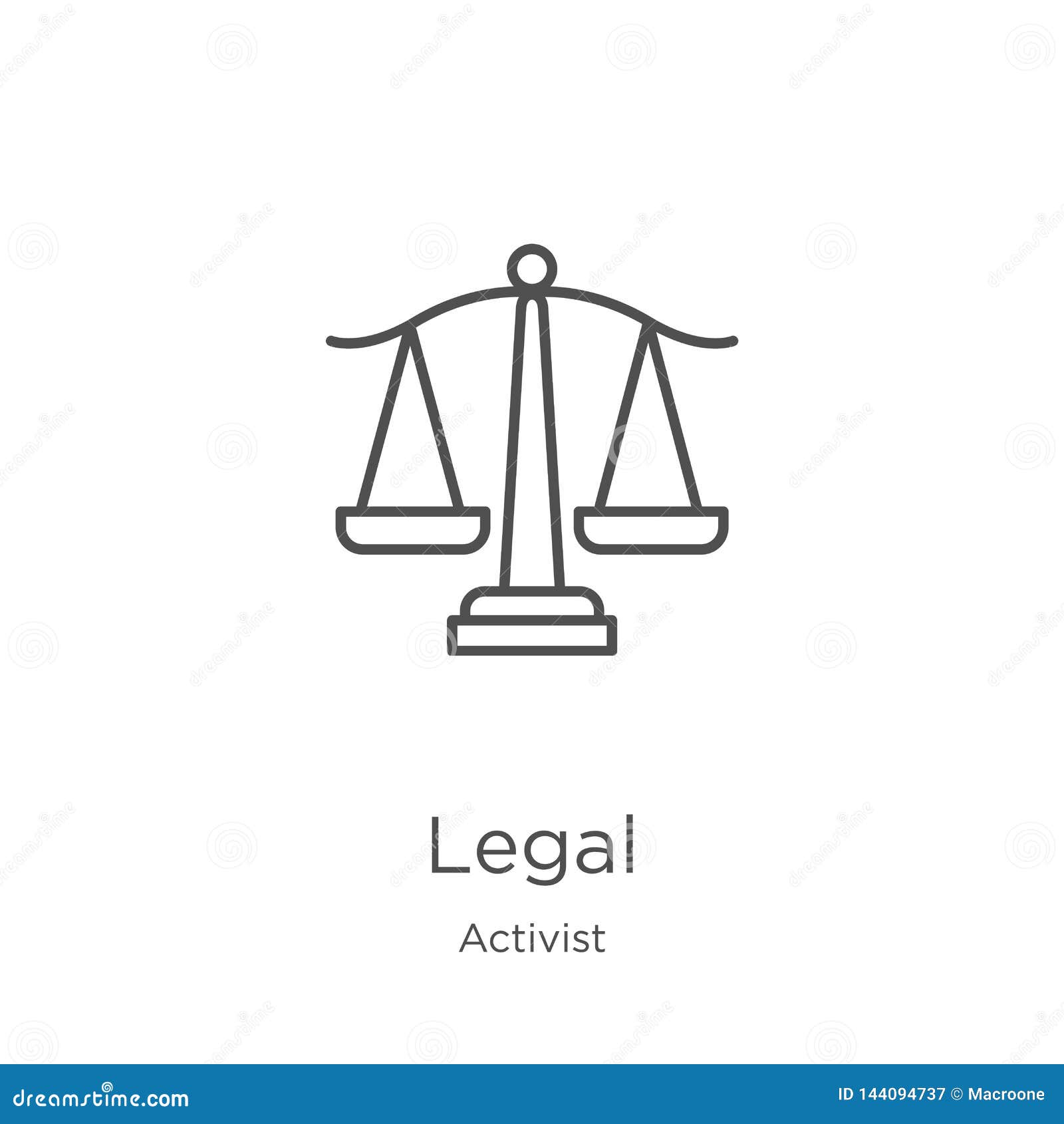 Legal Icon Vector from Activist Collection. Thin Line Legal Outline ...