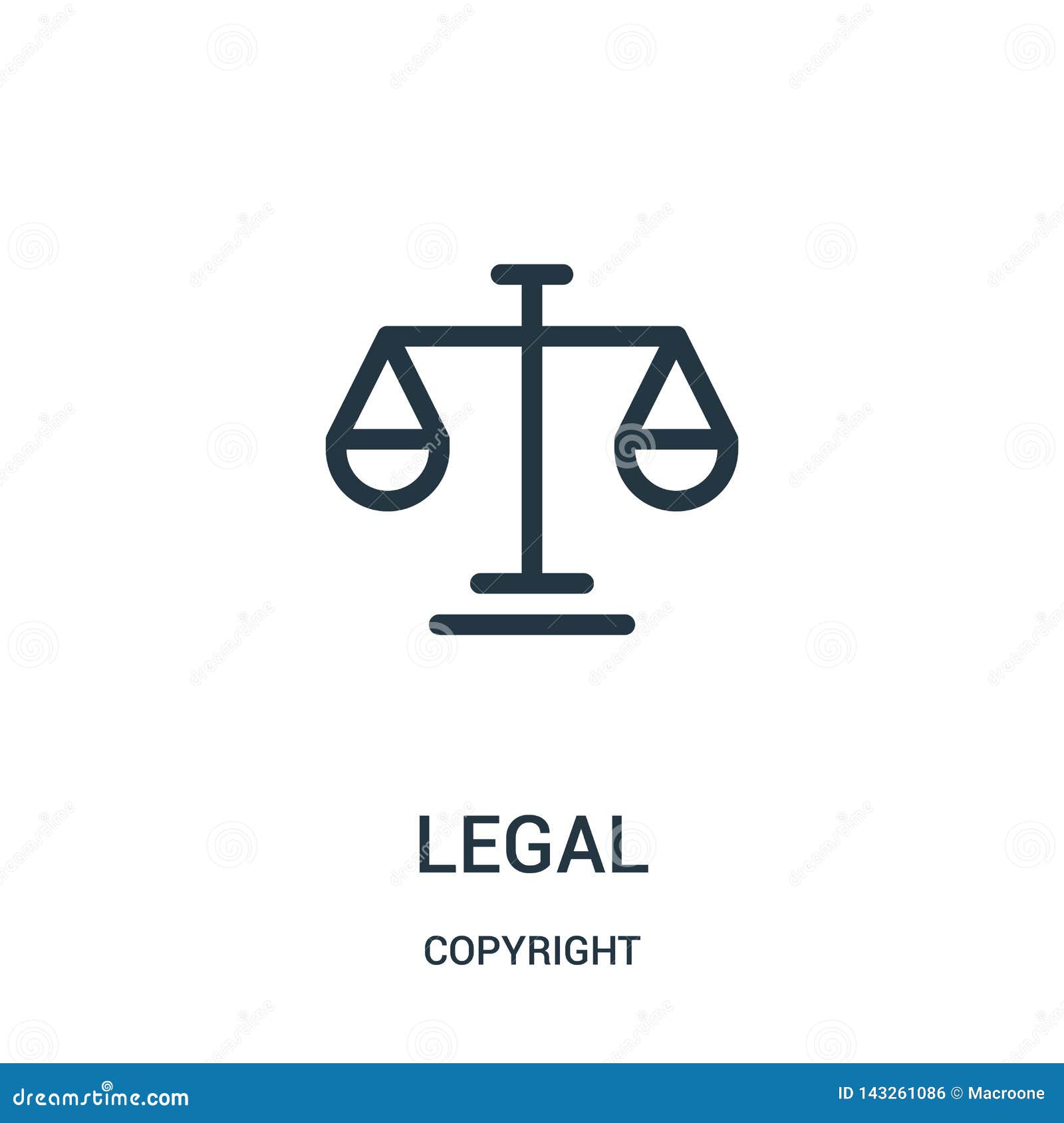 Legal Icon Vector From Copyright Collection Thin Line Legal Outline