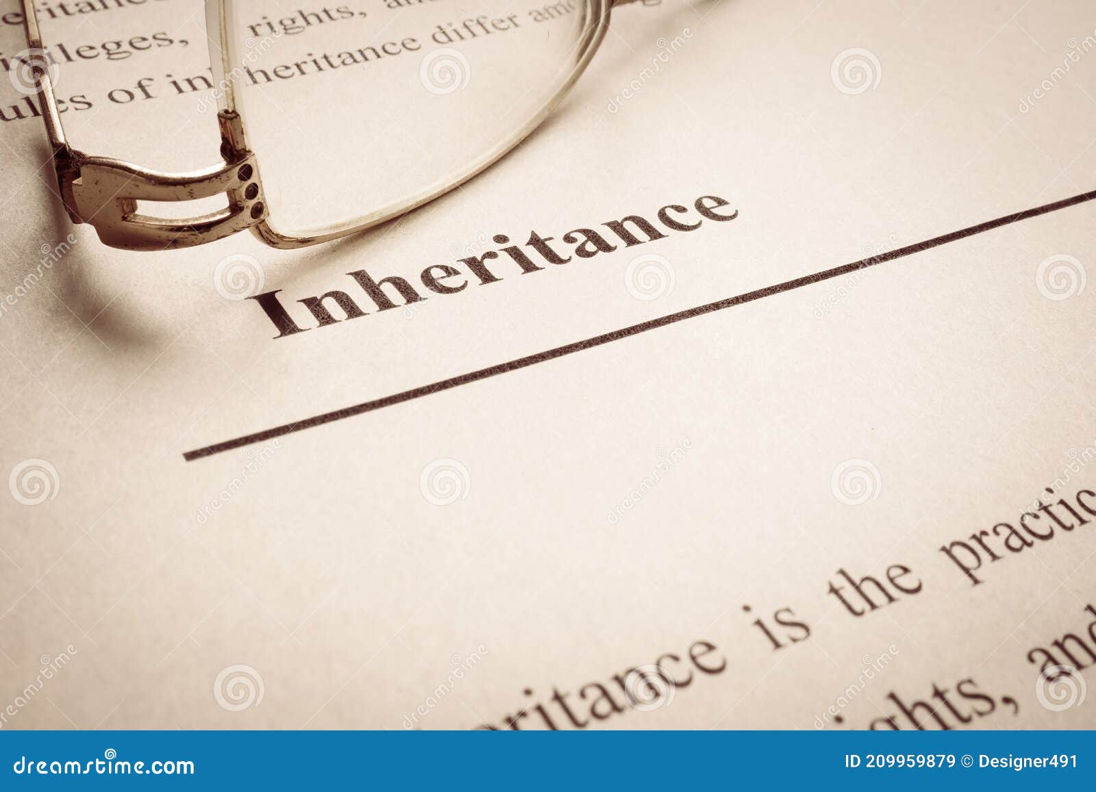 Legal Inheritance Word on the Page about Last Will. Stock Image - Image ...