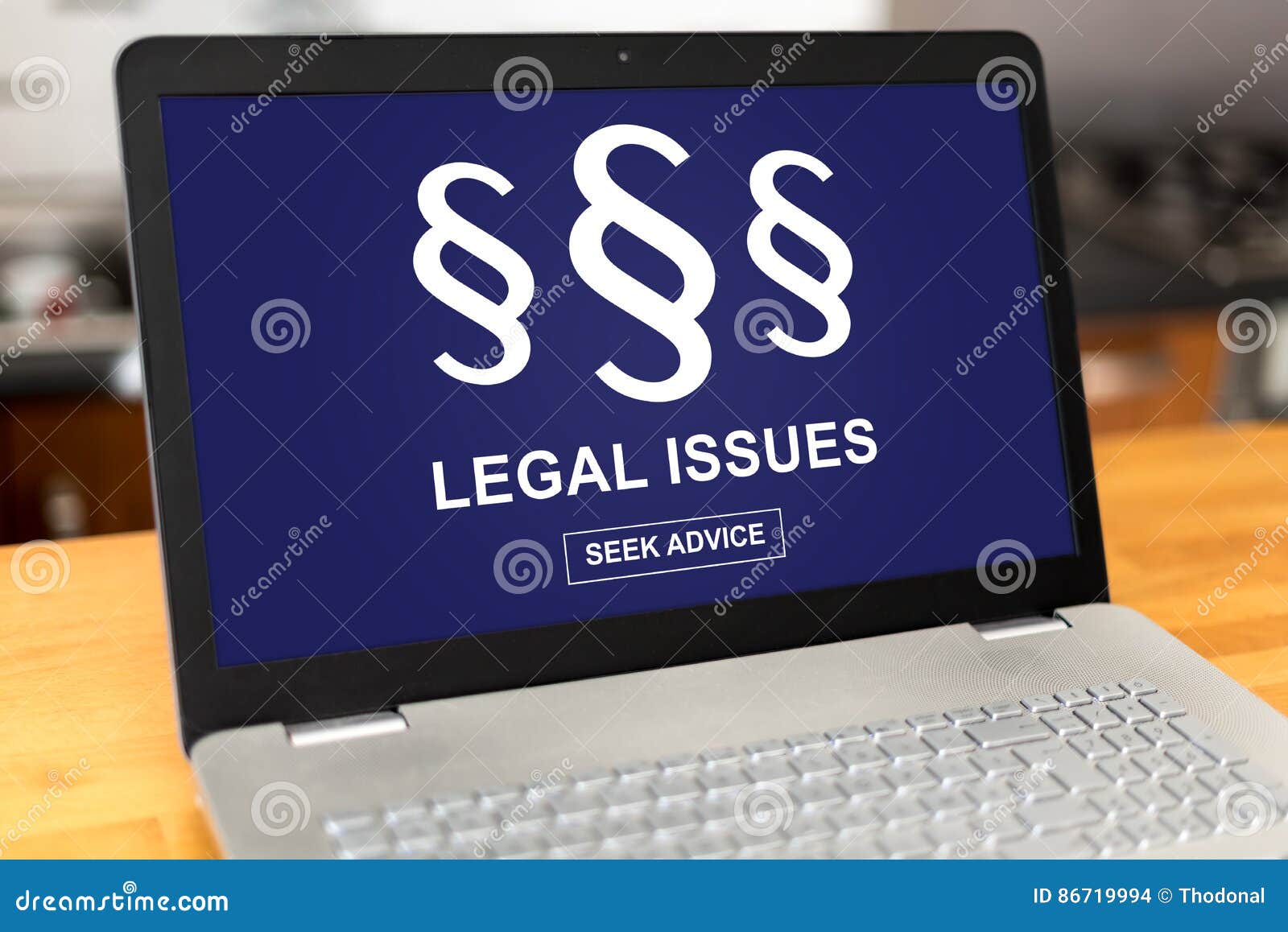 Legal Issues Concept on a Laptop Stock Photo - Image of court, conflict ...