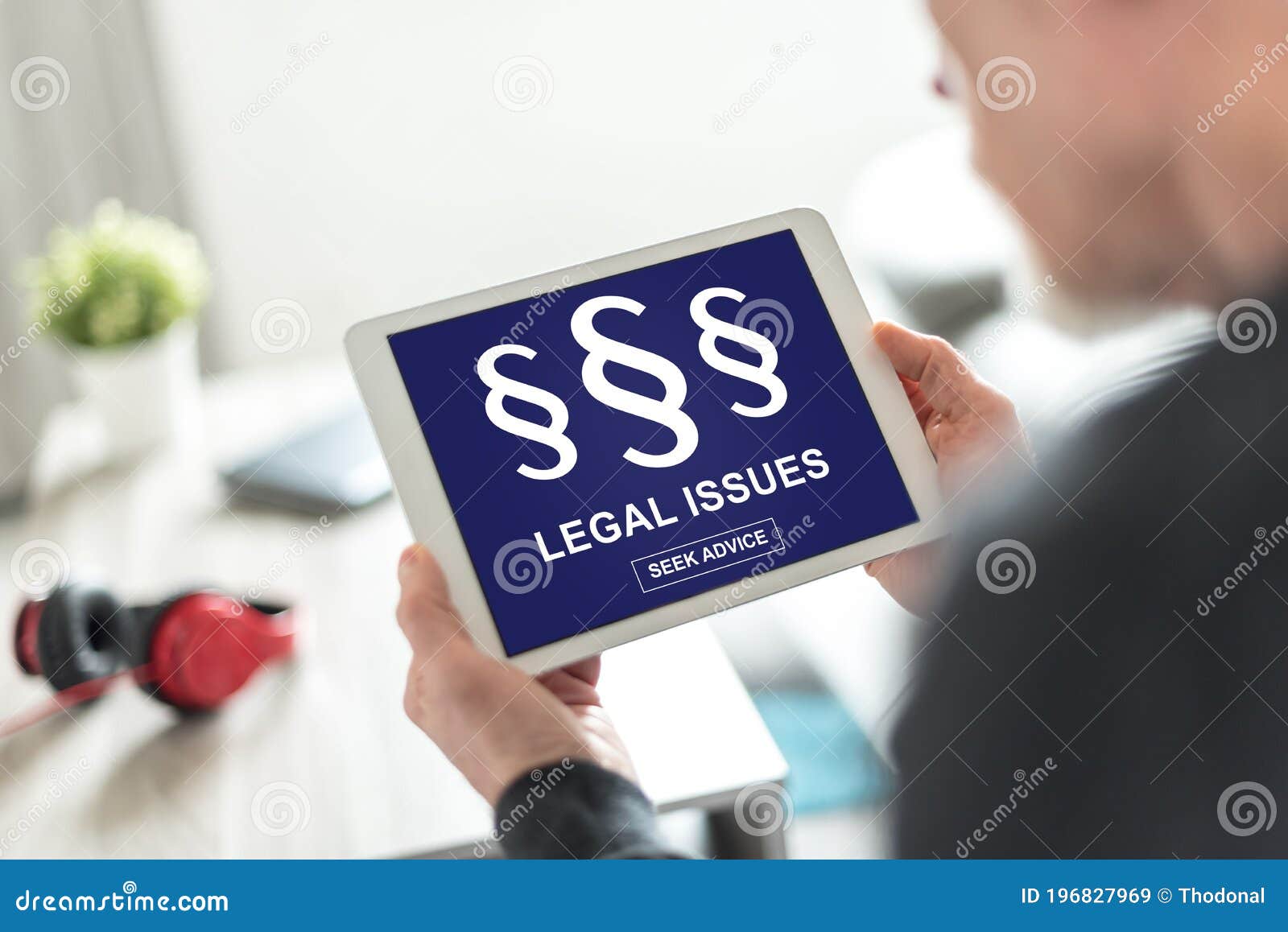 Legal Issues Concept on a Tablet Stock Image - Image of symbol ...