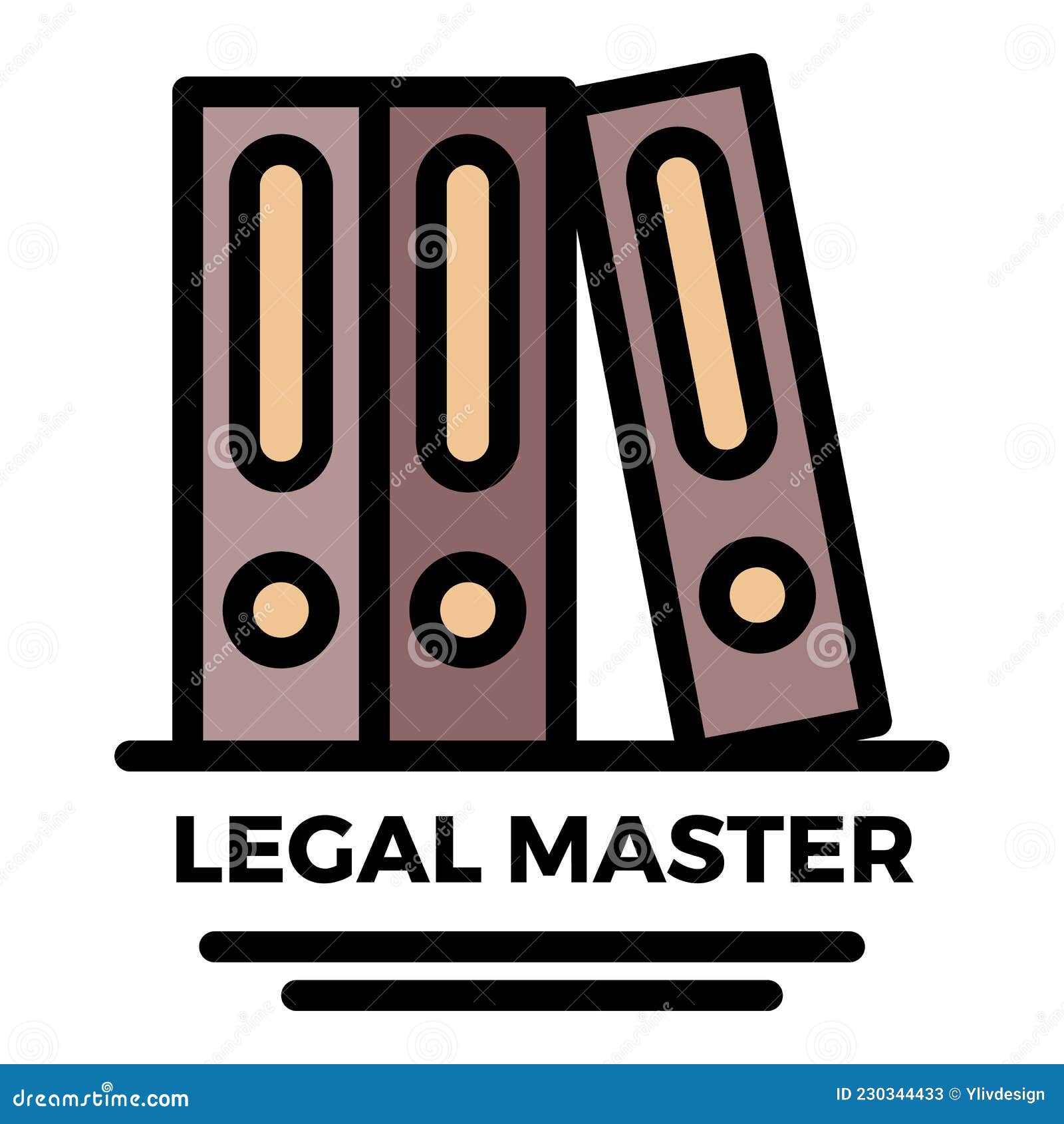 Legal Master Folder Icon Color Outline Vector Stock Vector ...