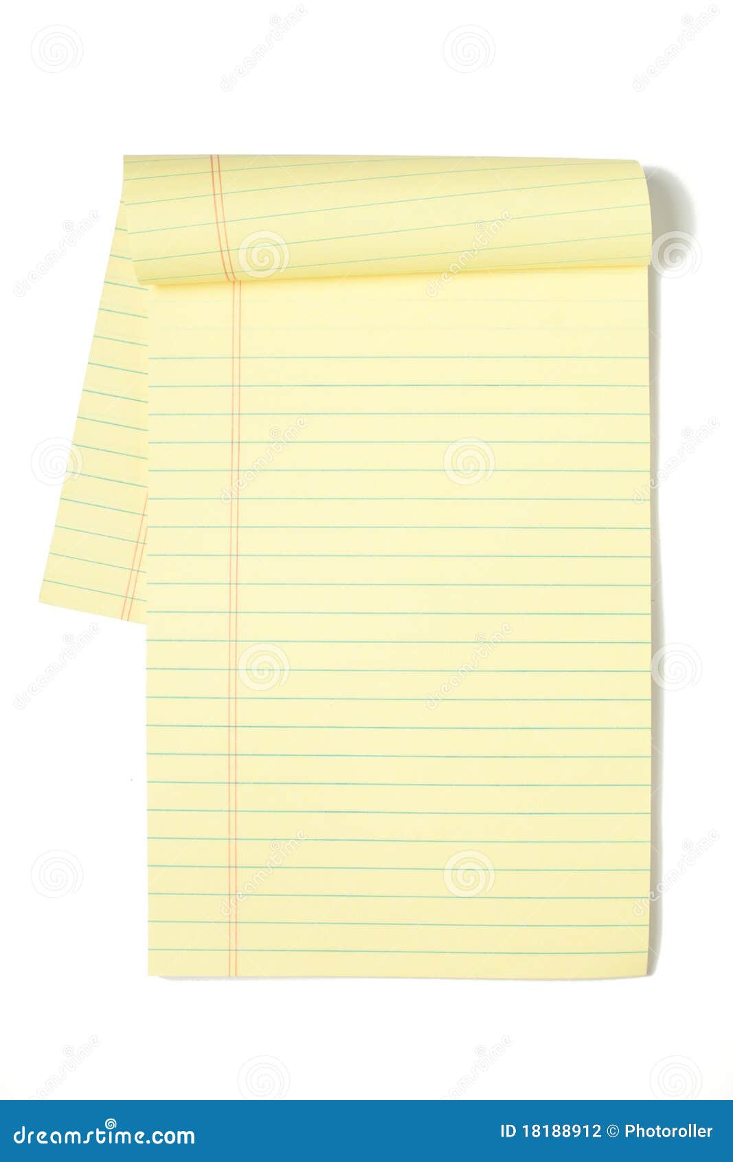 Legal Pad Isolated on White Stock Photo - Image of office, notebook ...