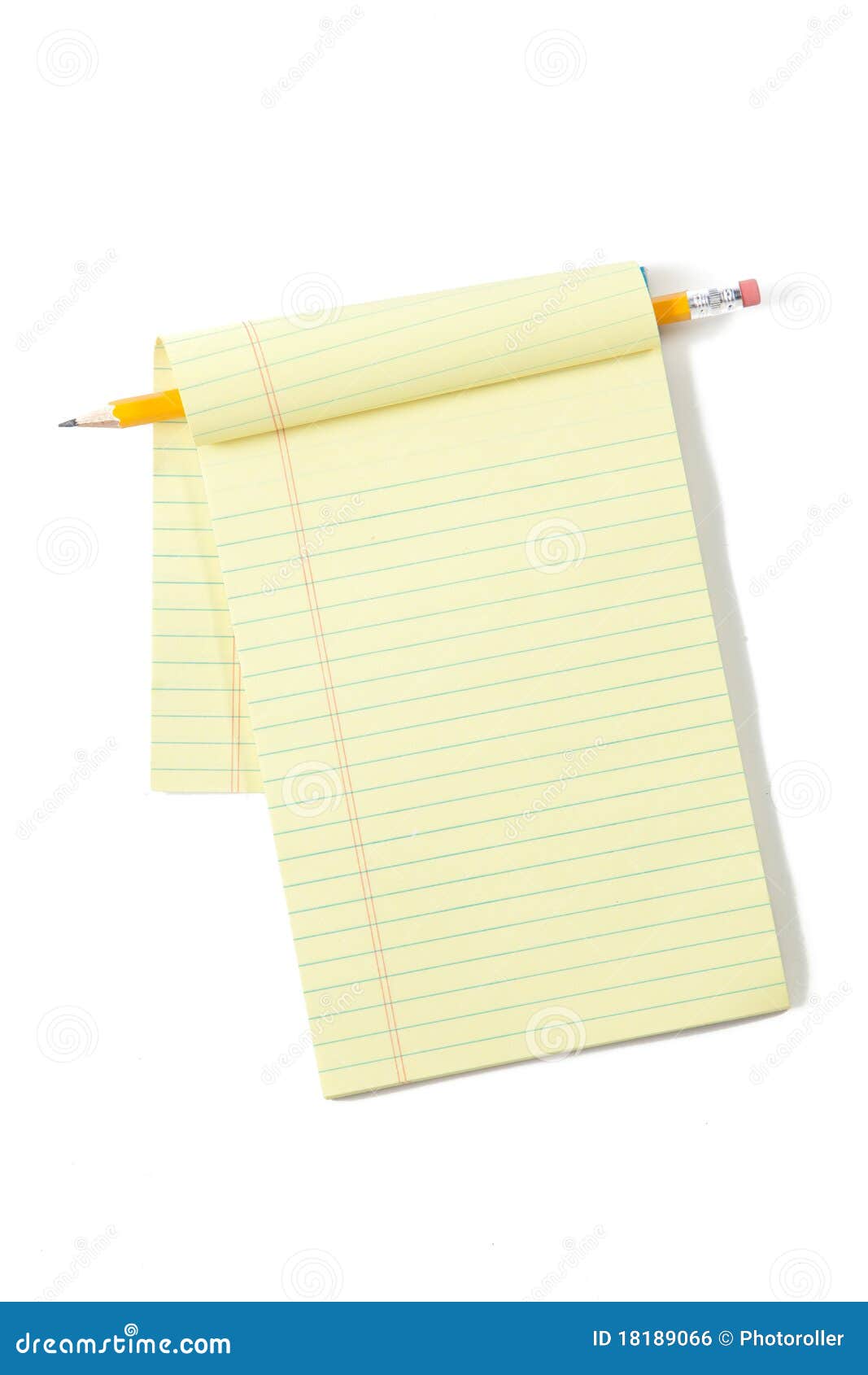 Legal Pad with Pencil stock photo. Image of office, isolated - 18189066