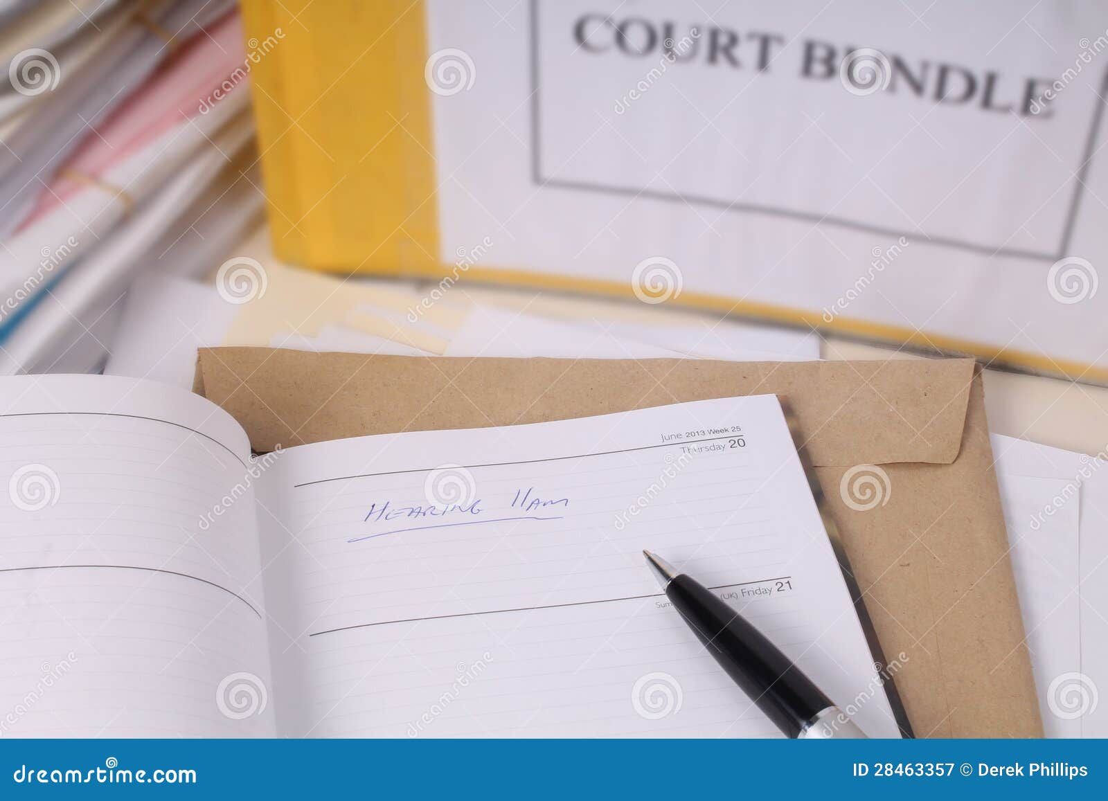 Legal Paperwork Diary stock image. Image of office, paper - 28463357