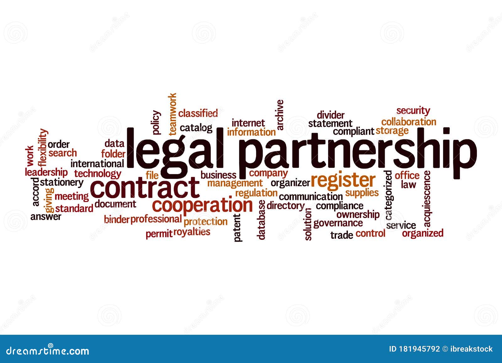 Legal Partnership Word Cloud Concept Stock Illustration - Illustration ...
