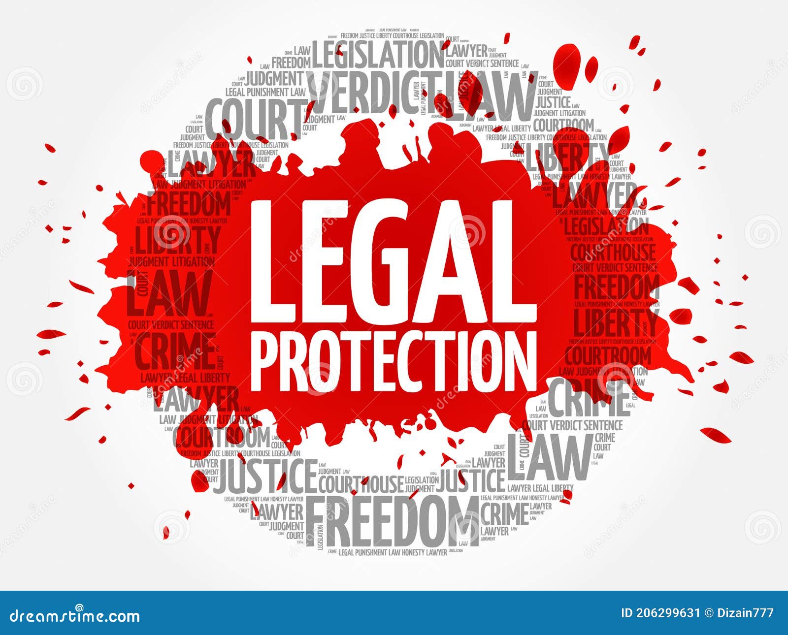Legal Protection Word Cloud Stock Illustration - Illustration of case ...