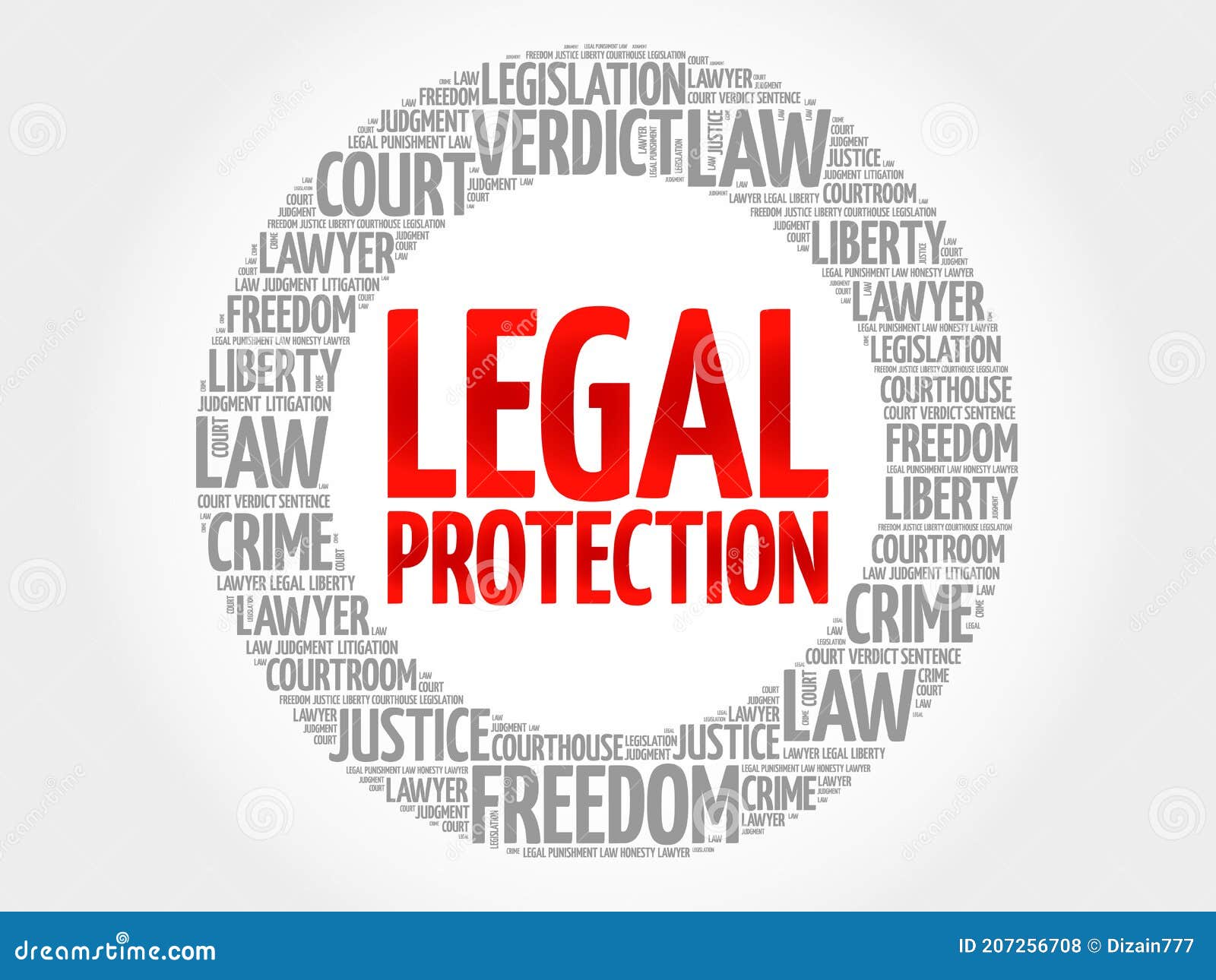 Legal Protection Word Cloud Stock Illustration - Illustration of guard ...