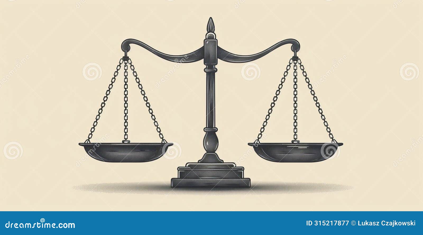Legal Scale with Small Scale on Top. Generative AI Stock Illustration ...