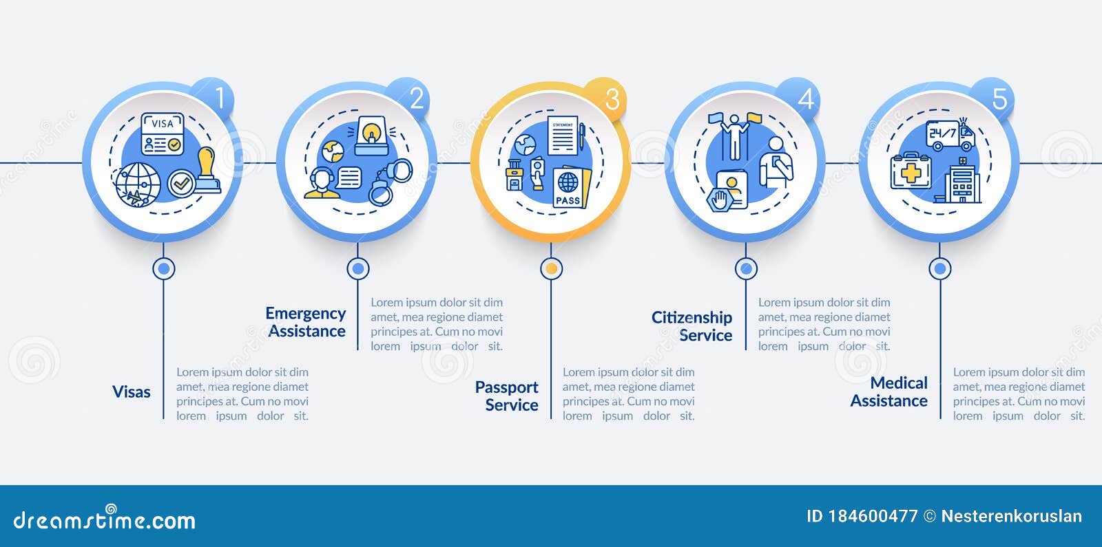Legal Support Vector Infographic Template Stock Vector - Illustration ...