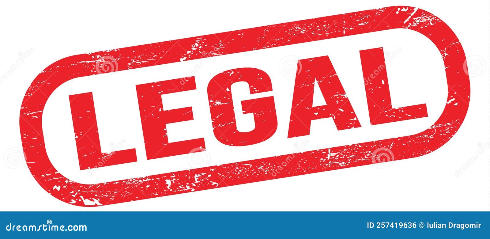 LEGAL, Text on Red Rectangle Stamp Sign Stock Illustration ...