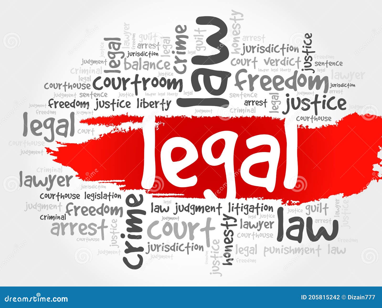 Legal word cloud stock illustration. Illustration of crime - 205815242