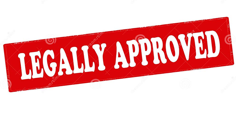 Legally approved stock vector. Illustration of sign, lawfully - 82296427