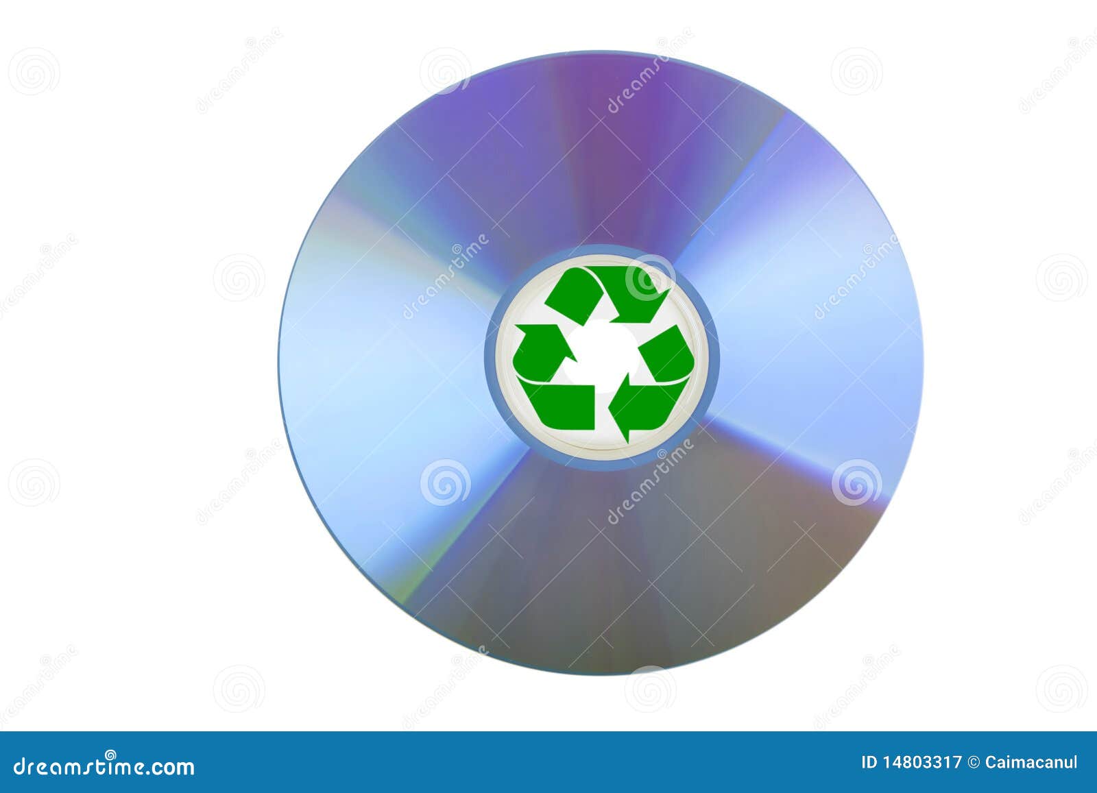 Lege CD of DVD Met Kringloopteken Stock Afbeelding - Image of nave ...