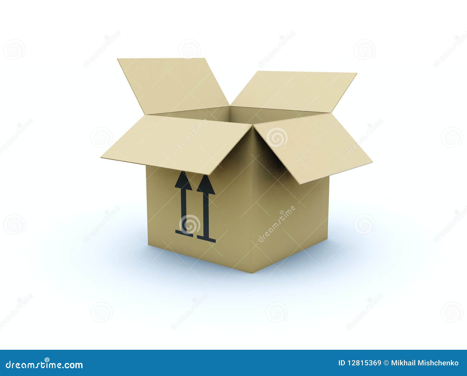 Lege doos stock illustratie. Illustration of handvat - 12815369