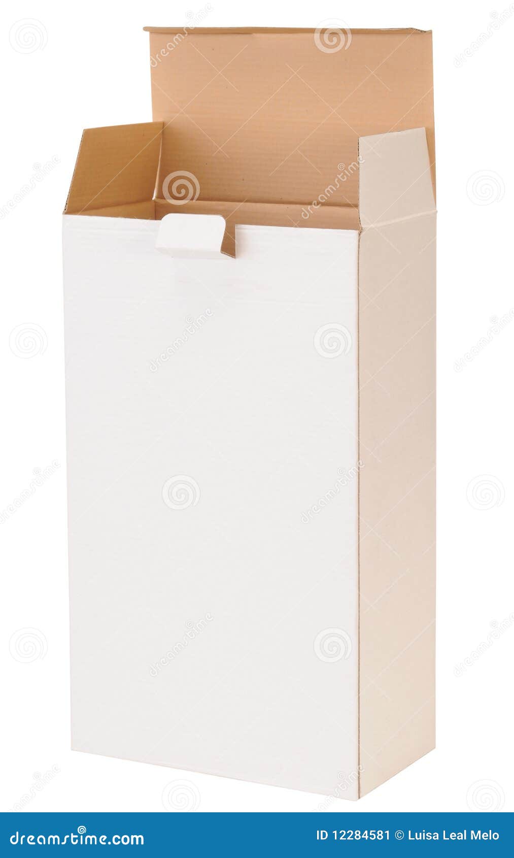 Lege doos. Geïsoleerd stock afbeelding. Image of niets - 12284581