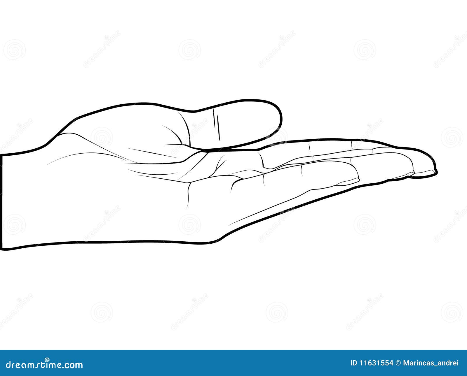 Lege hand vector illustratie. Illustration of illustratie - 11631554