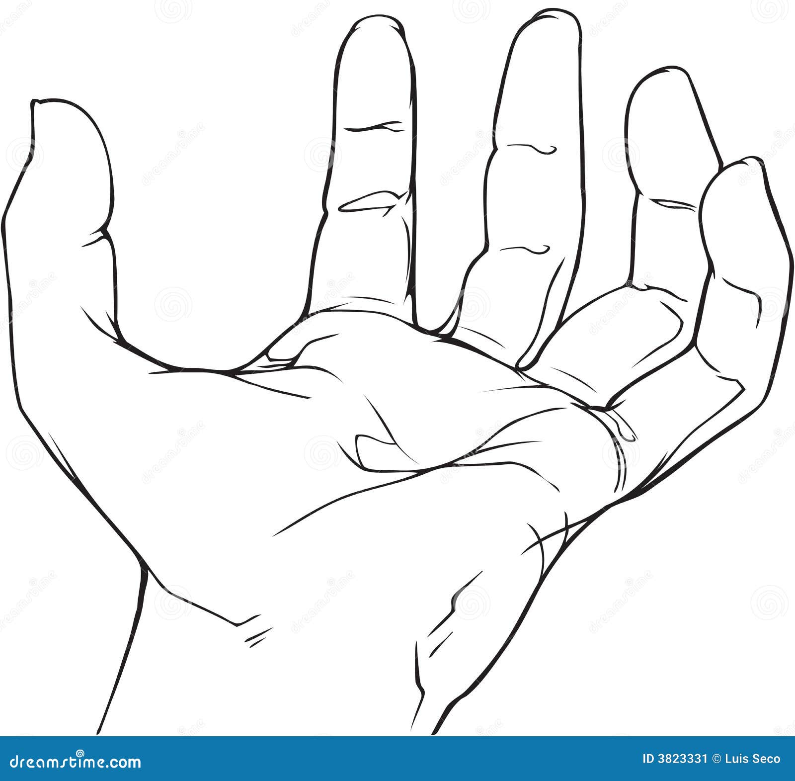 Lege hand vector illustratie. Illustration of conflict - 3823331