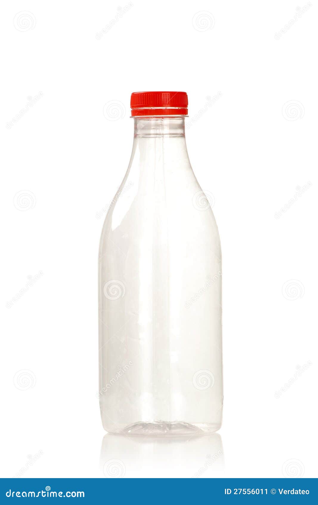 Lege plastic melkfles stock afbeelding. Image of melk - 27556011