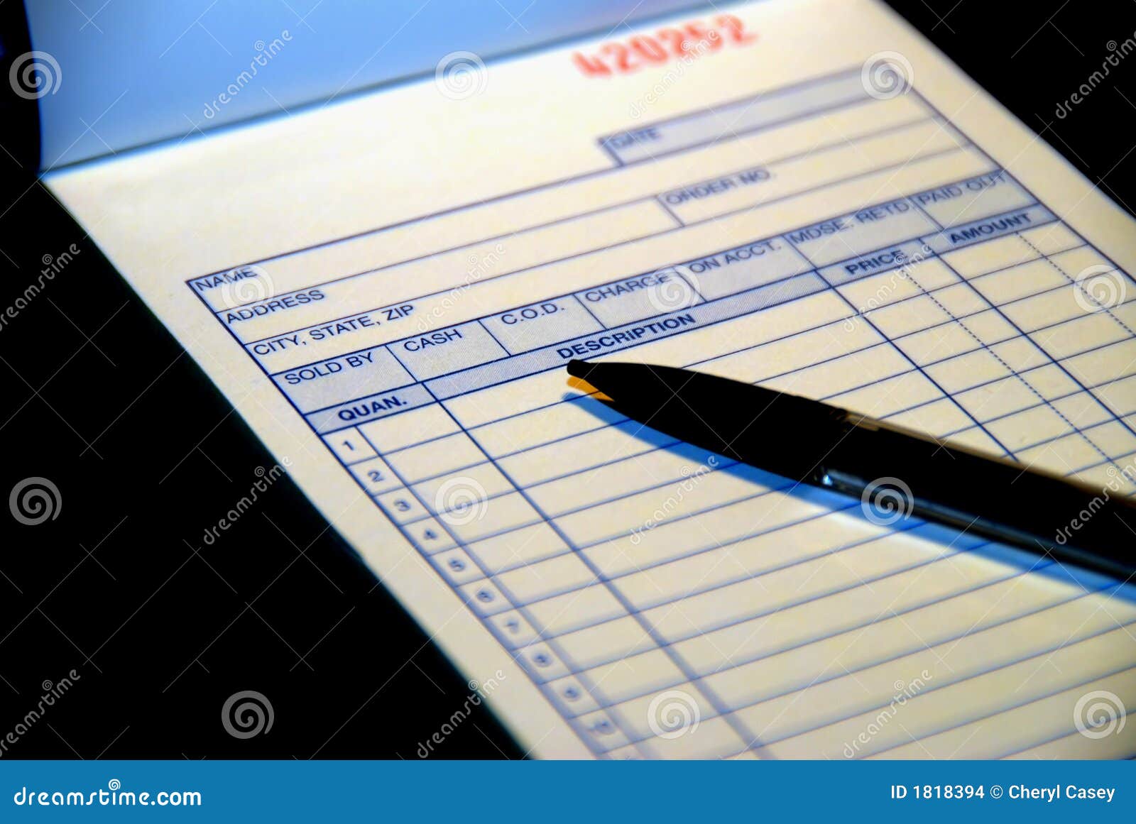 Lege Rekening stock foto. Image of tewerkstellen, zeker - 1818394