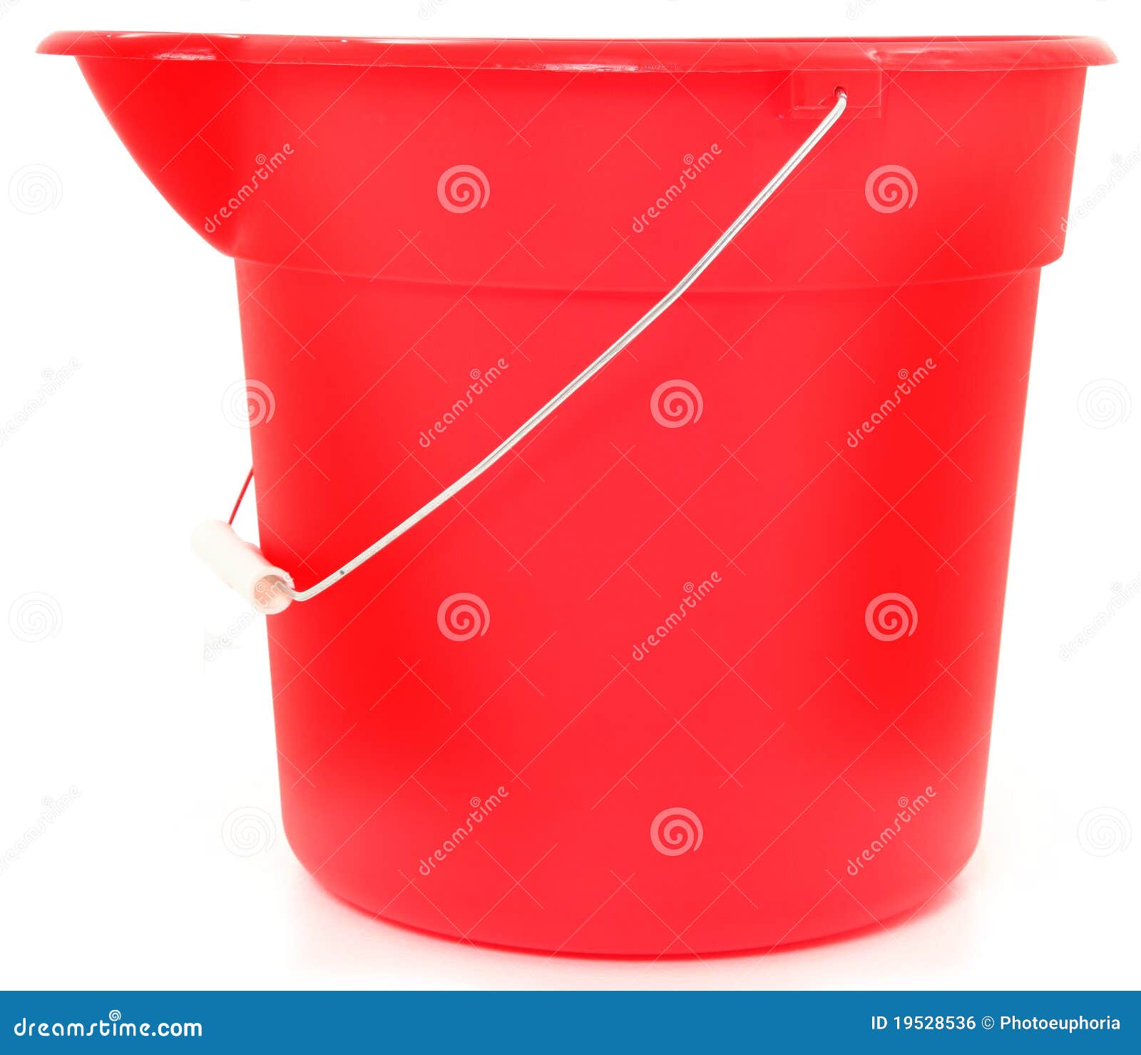 Lege Rode Emmer stock foto. Image of houder, rood, geïsoleerd - 19528536