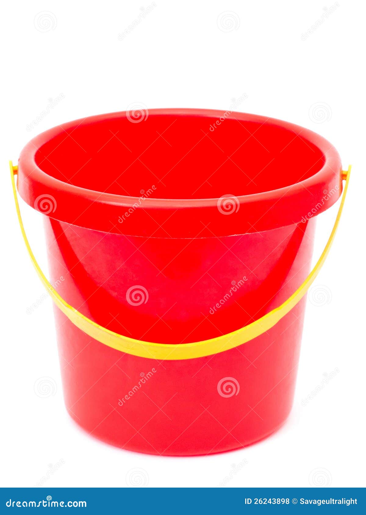 Lege rode emmer stock foto. Image of kust, houder, kinderen - 26243898