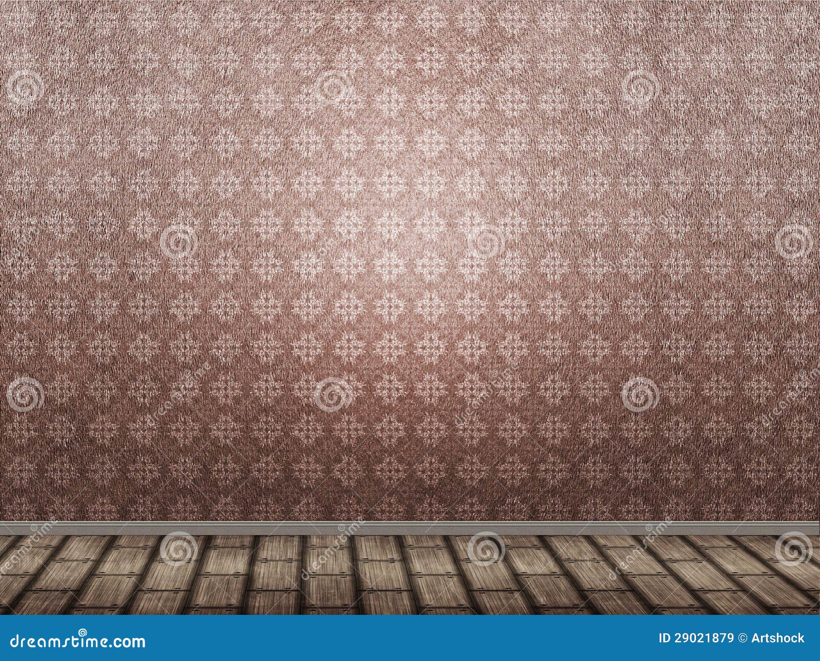 Lege ruimte met oud behang stock illustratie. Illustration of ...