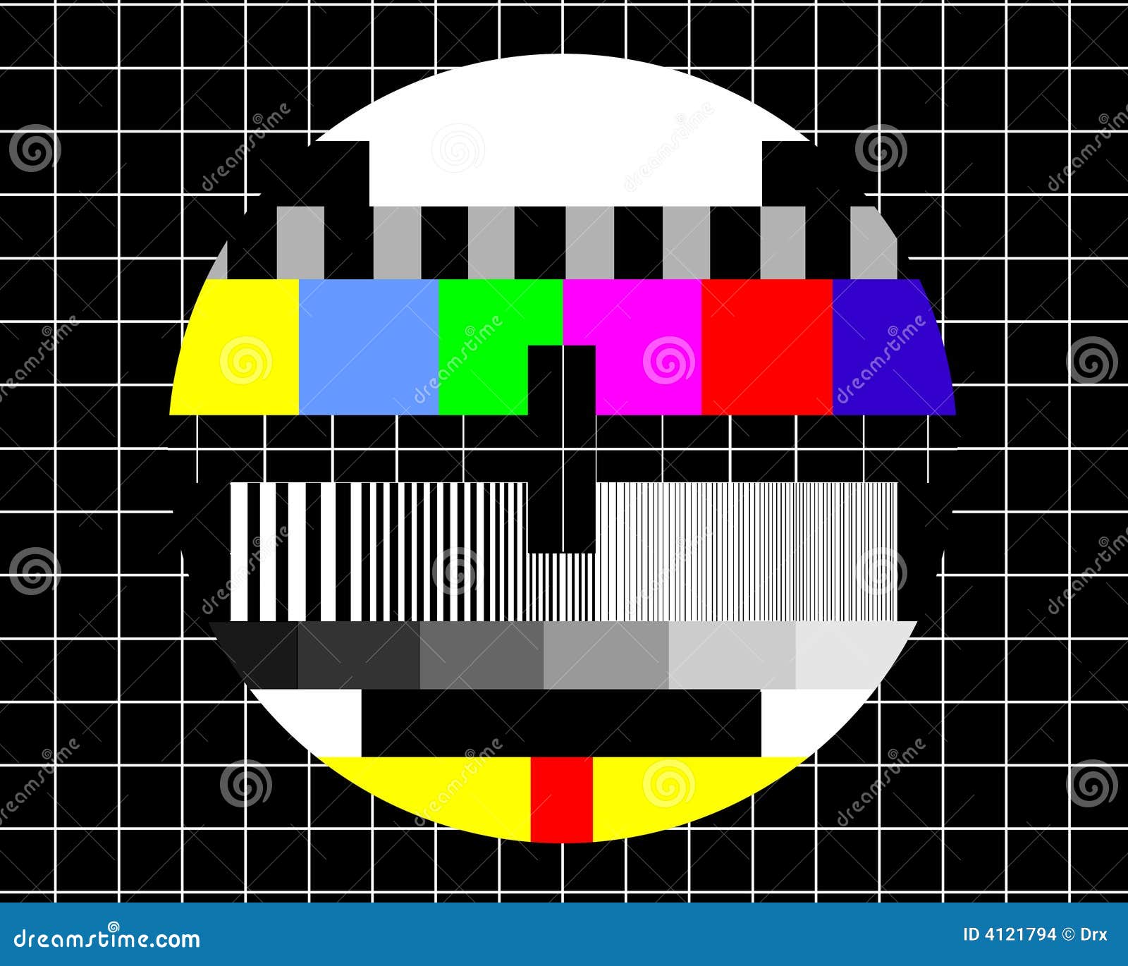 Lege TV - het testscherm stock illustratie. Illustration of media - 4121794