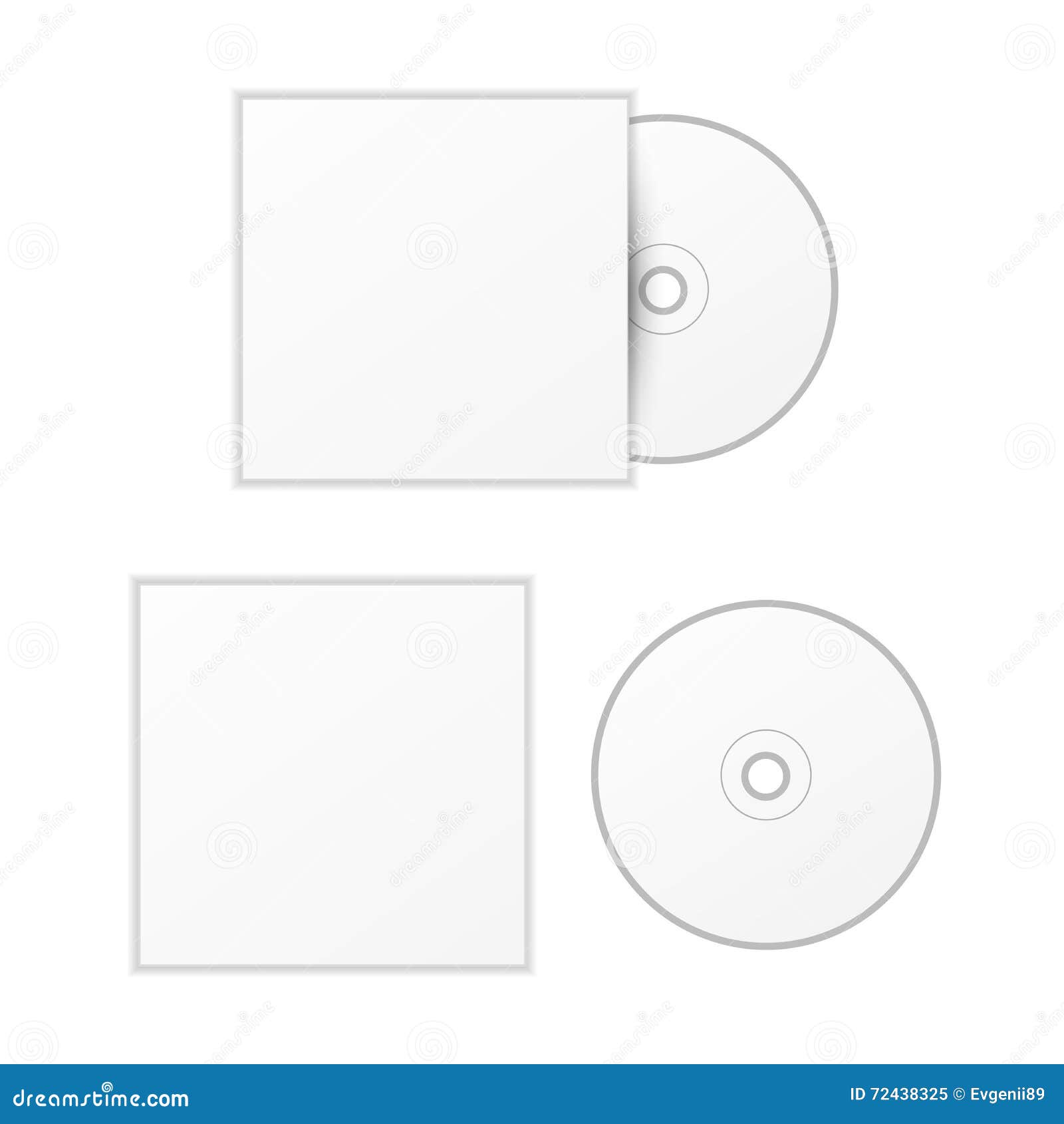 Lege Witte CD Met Dekkingsspot Op Malplaatje Vector Illustratie ...