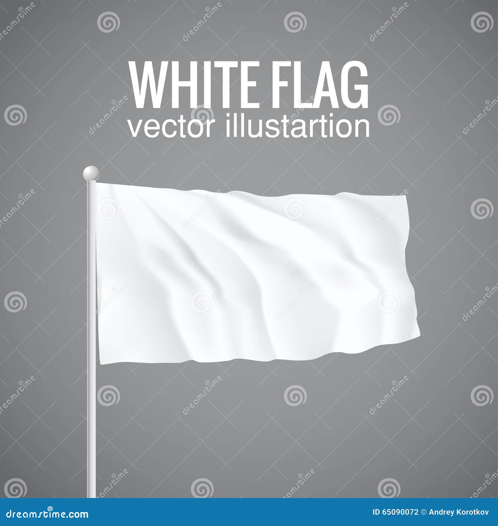 Lege Witte Vlag 3d Illustratie Eps 10 Vector Illustratie - Illustration ...
