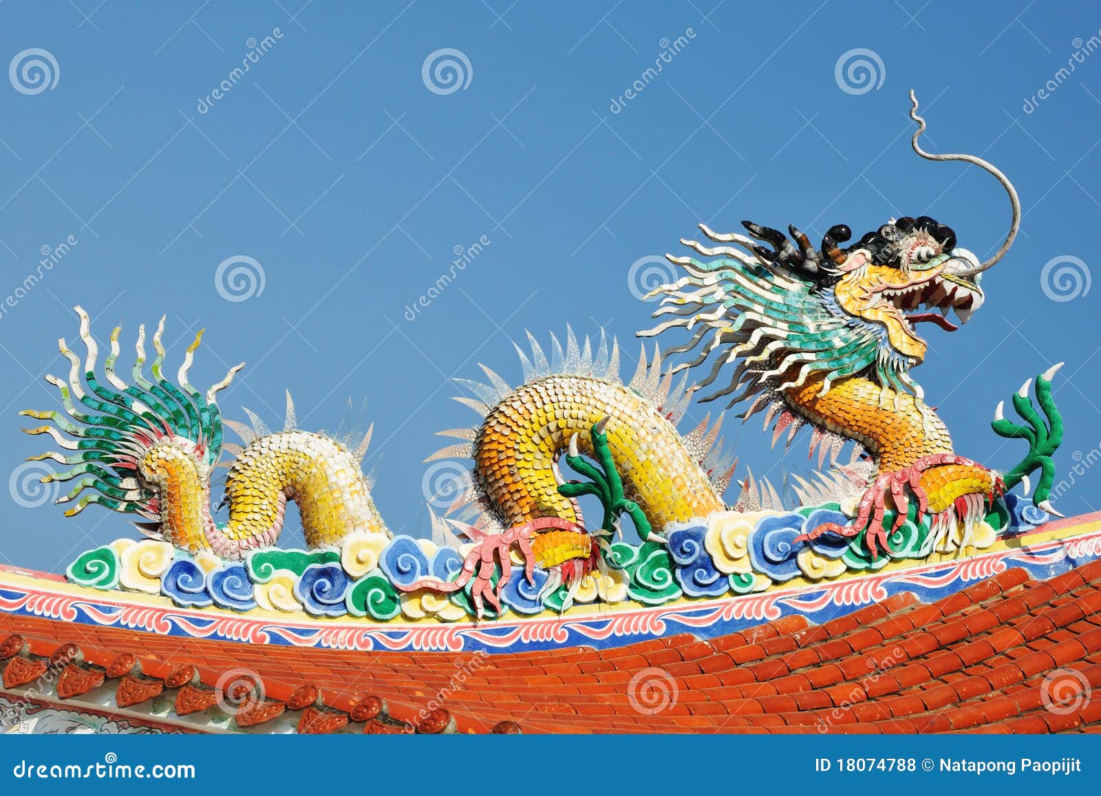 A Legend Chinese Sea Dragon Stock Photo - Image of isolated, power ...