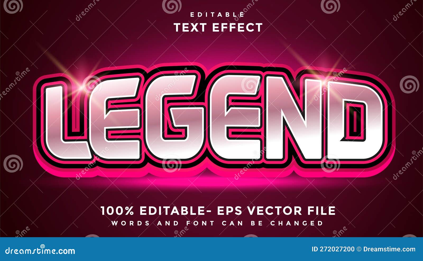 Legend Editable Text Effect Design, Effect Saved in Graphic Style Stock ...