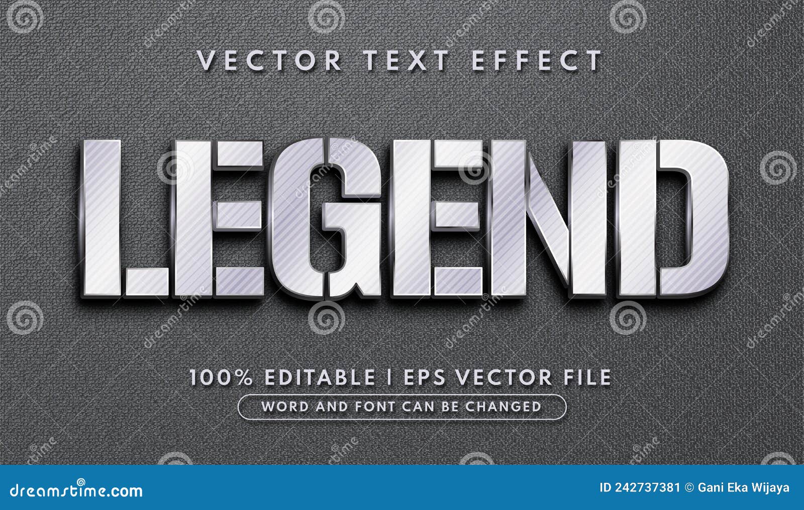 Legend Edtiable Text Effect Stock Vector - Illustration of effect ...