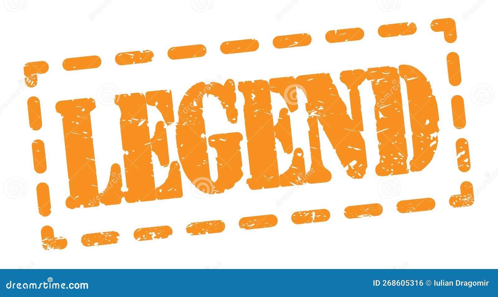 LEGEND Text Written on Orange Stamp Sign Stock Illustration ...