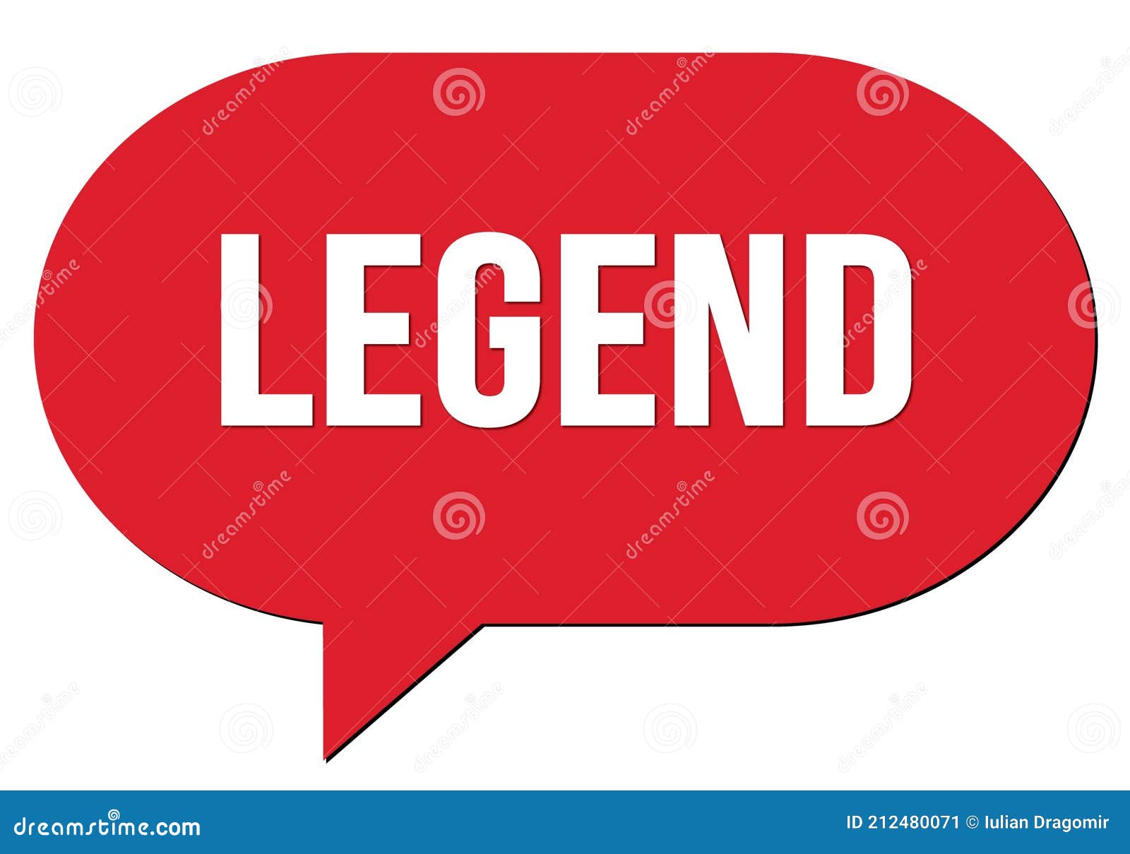 LEGEND Text Written in a Red Speech Bubble Stock Illustration ...