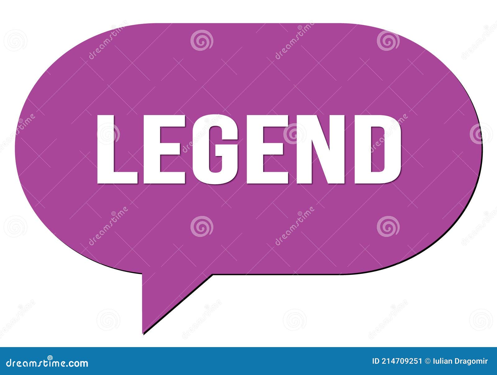 LEGEND Text Written in a Violet Speech Bubble Stock Illustration ...