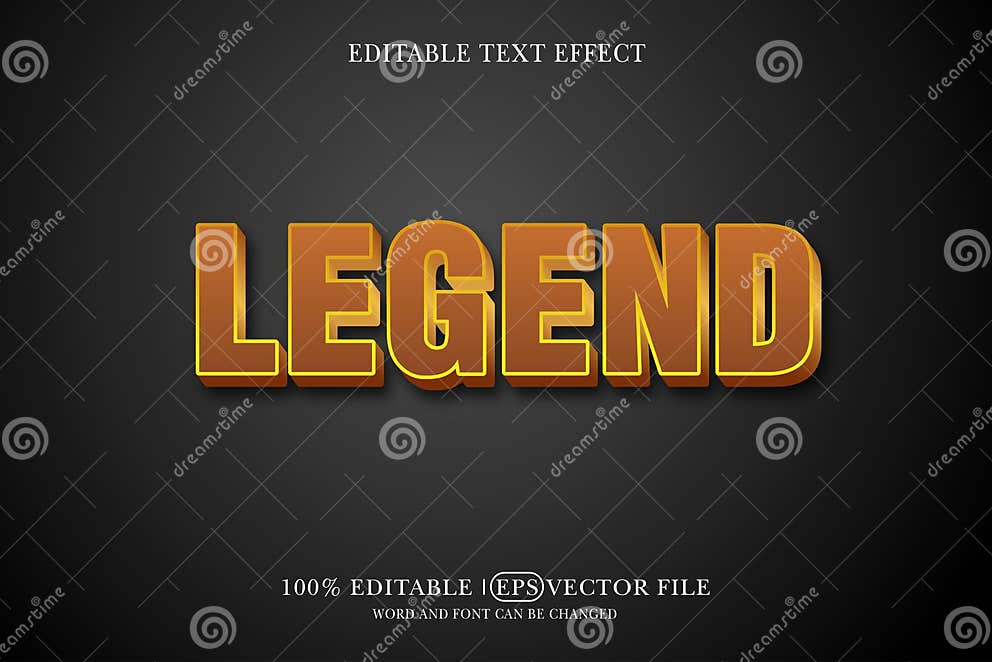 Legend Title Background Editable Text Effect, 3d Text Template Stock ...