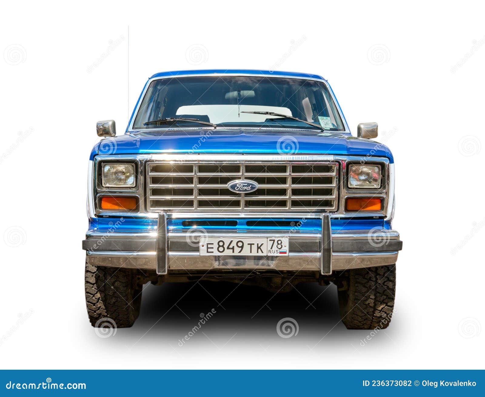 The Legendary American SUV Ford Bronco 302.. White Background Editorial ...