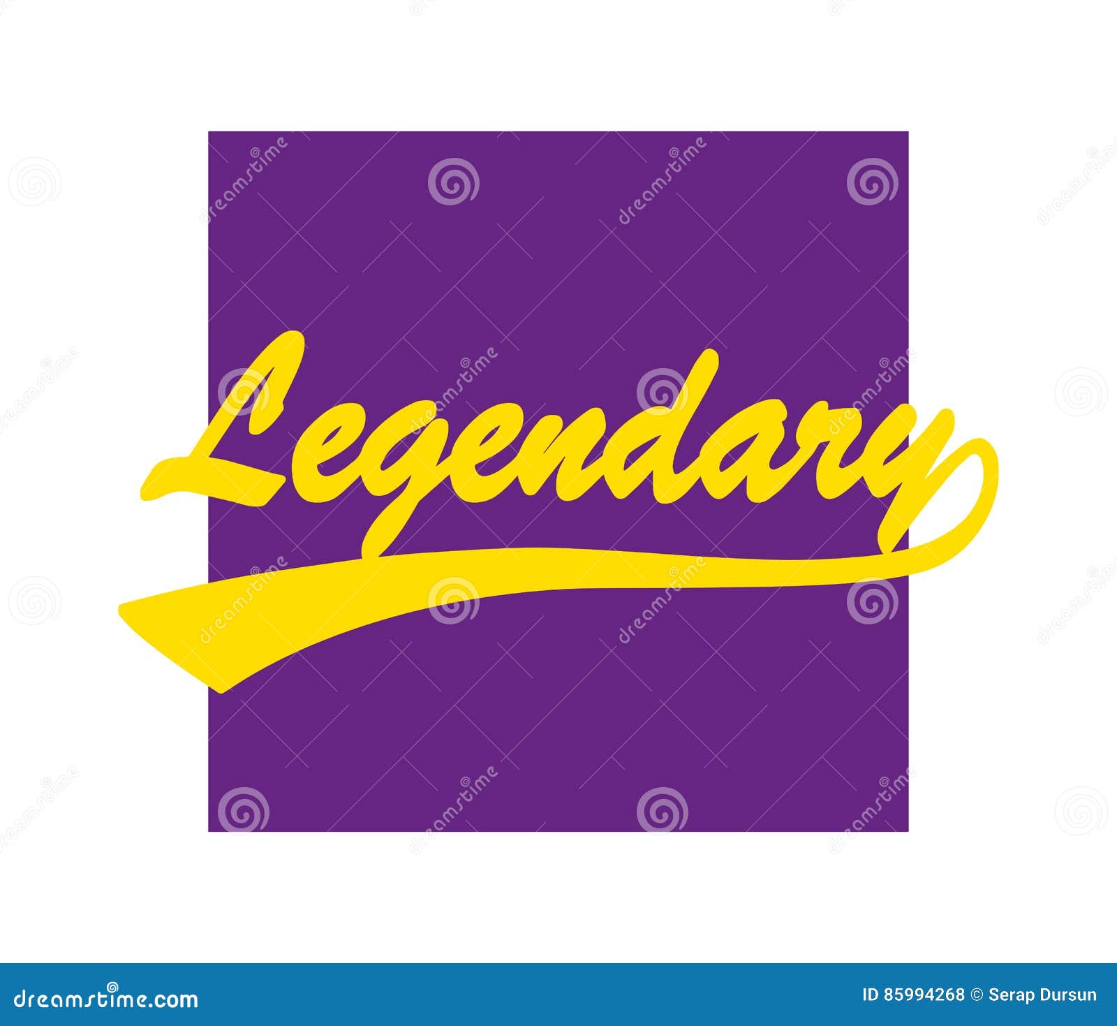 Legendary Caligraphy Design Stock Vector - Illustration of clothing ...